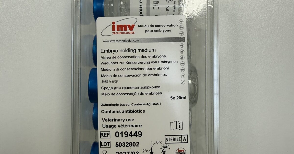 Embryo holding media - Embryo Washing & Preservation Solution - IMV ...